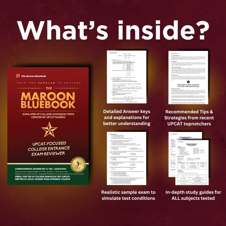 The Maroon Bluebook - ULTIMATE Updated UPCAT 2025 Reviewer